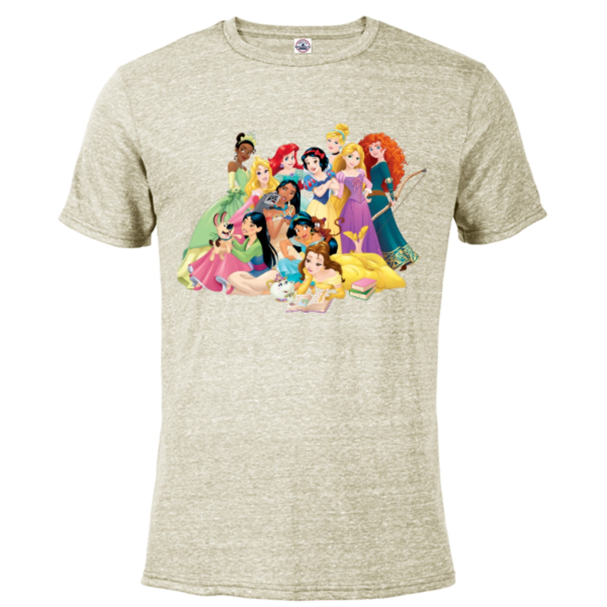 Disney Princess Group Photo - Short Sleeve Blended T-Shirt for Adults ...