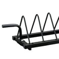Zimtown Horizontal Barbell Bumper Plate Rack, Olympic Bar Storage ...