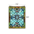 RADIANCE Goods Tiffany-Style Victorian Design Window Panel 18" x 25 ...