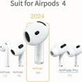 6 Pairs Ear Cover for AirPods 4,Anti Slip Ear Skin Tips Accessories ...