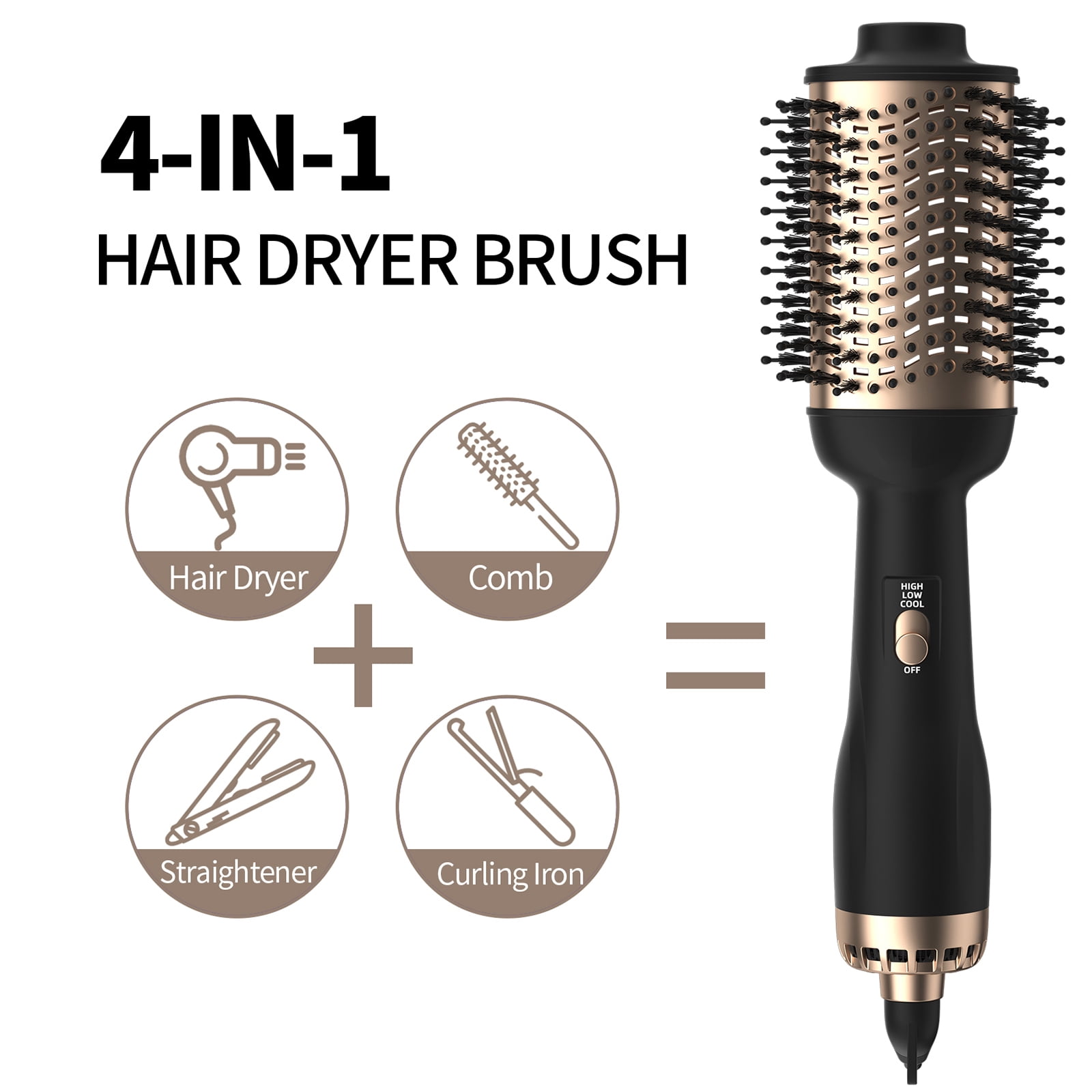 Click here for Voluvibe 4-In-1 Hair Dryer Brush With Negative Ion... prices