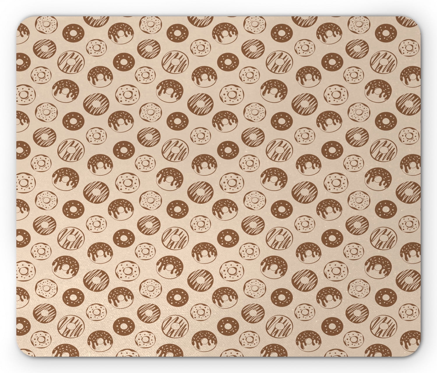 Doodle Mouse Pad, Paintings of Donuts with Sprinkles or Chocolate ...
