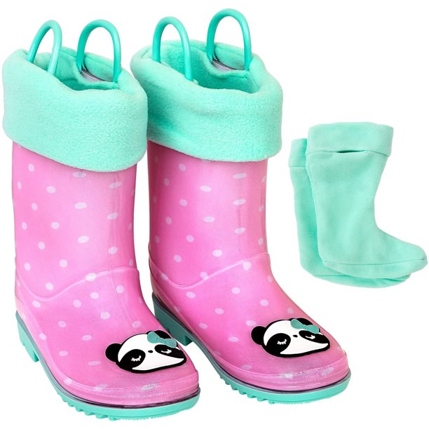 Addie & Tate Unisex Rain Boots Kids & Toddlers - Size 8T-12 - Panda ...