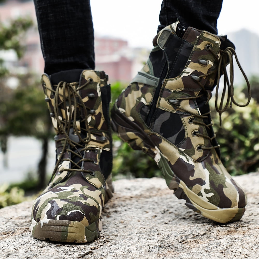 Buy HARGLESMAN Men's Tactical Army Boot Outdoor Desert Hiking Camo Boot ...