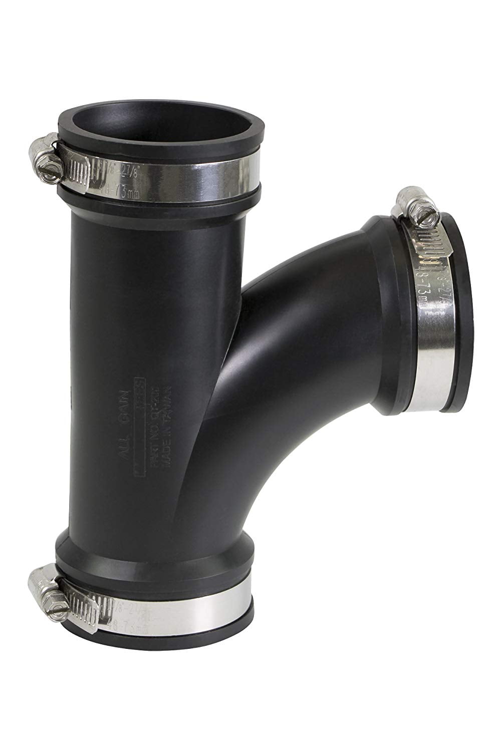 2 inch PVC Flexible Tee Coupling with Stainless Steel Clamps - Walmart.com