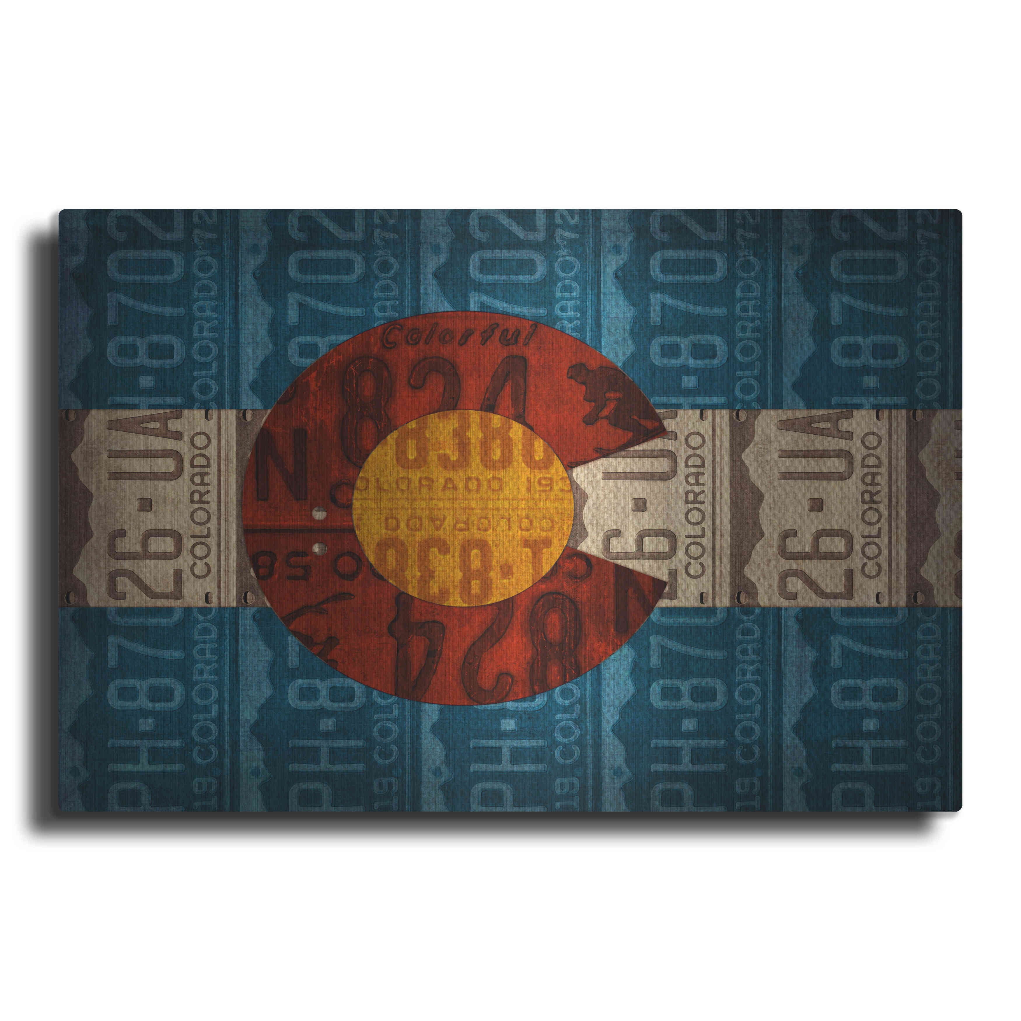 Luxe Metal Art 'Colorado State Flag License Plates' by Design Turnpike ...