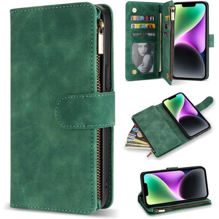 ZZXX iPhone 15 Pro Case Wallet with [RFID Blocking] Card Slot Premium ...