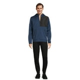 Athletic Works Men's Quarter Zip Tech Fleece Pullover with Hood, Sizes ...