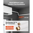 50ft Mini Split AC Line Set 1/4 Inch and 1/2 Inch OD Copper Tubing with ...