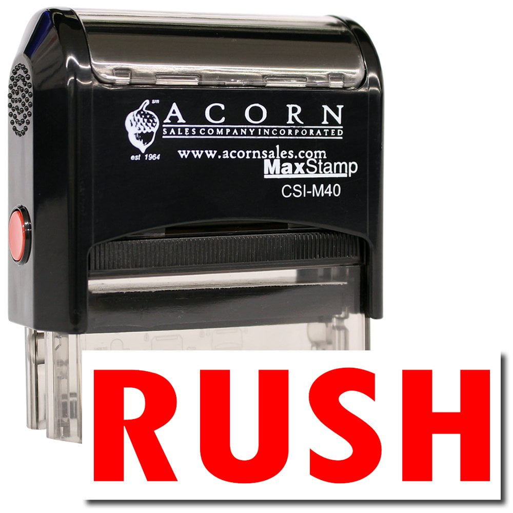 Large Self-Inking Rush Stamp with Brown Ink - Walmart.com