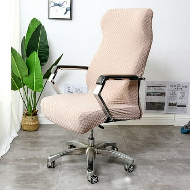 3 Size Stretchy Computer/Office Chair Cover with Zipper (Large, Black ...