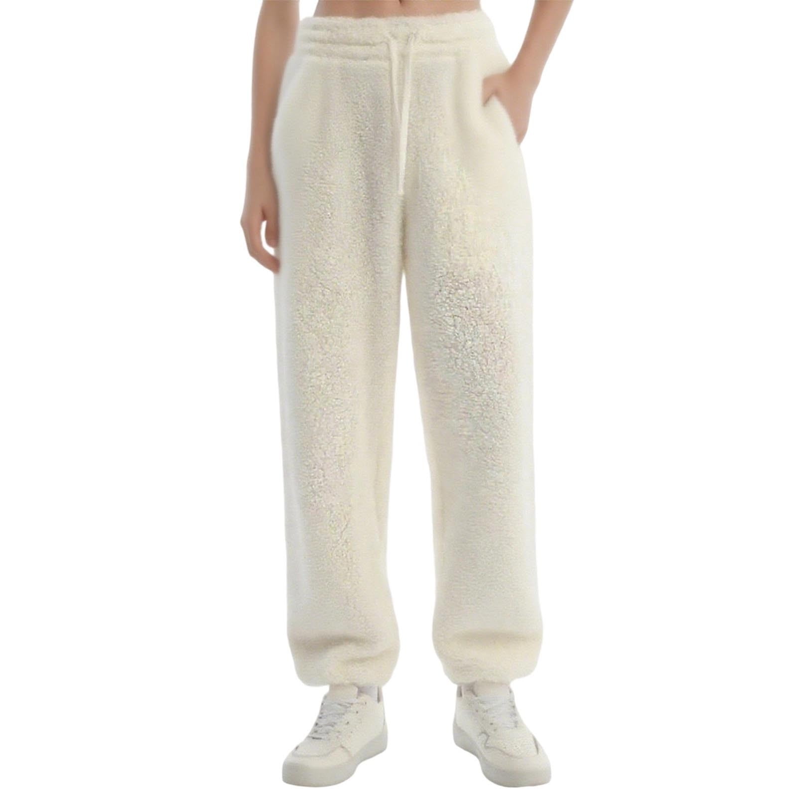 Click here for Pincandy Womens High Waist Furry Fleece Wide Leg P... prices