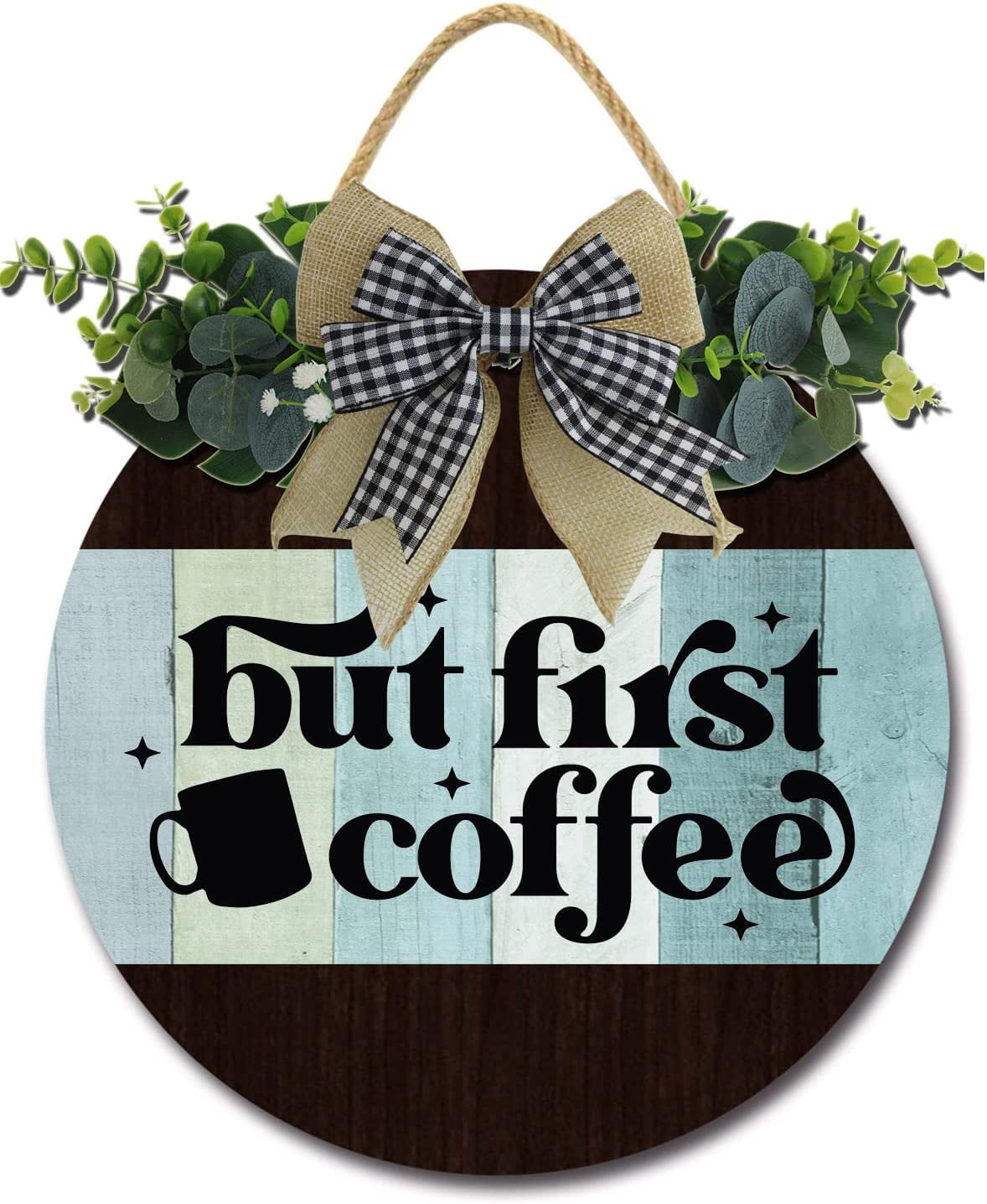 Eveokoki 11" But First Coffee Coffee Bar Decor Sign Farmhouse Wall ...