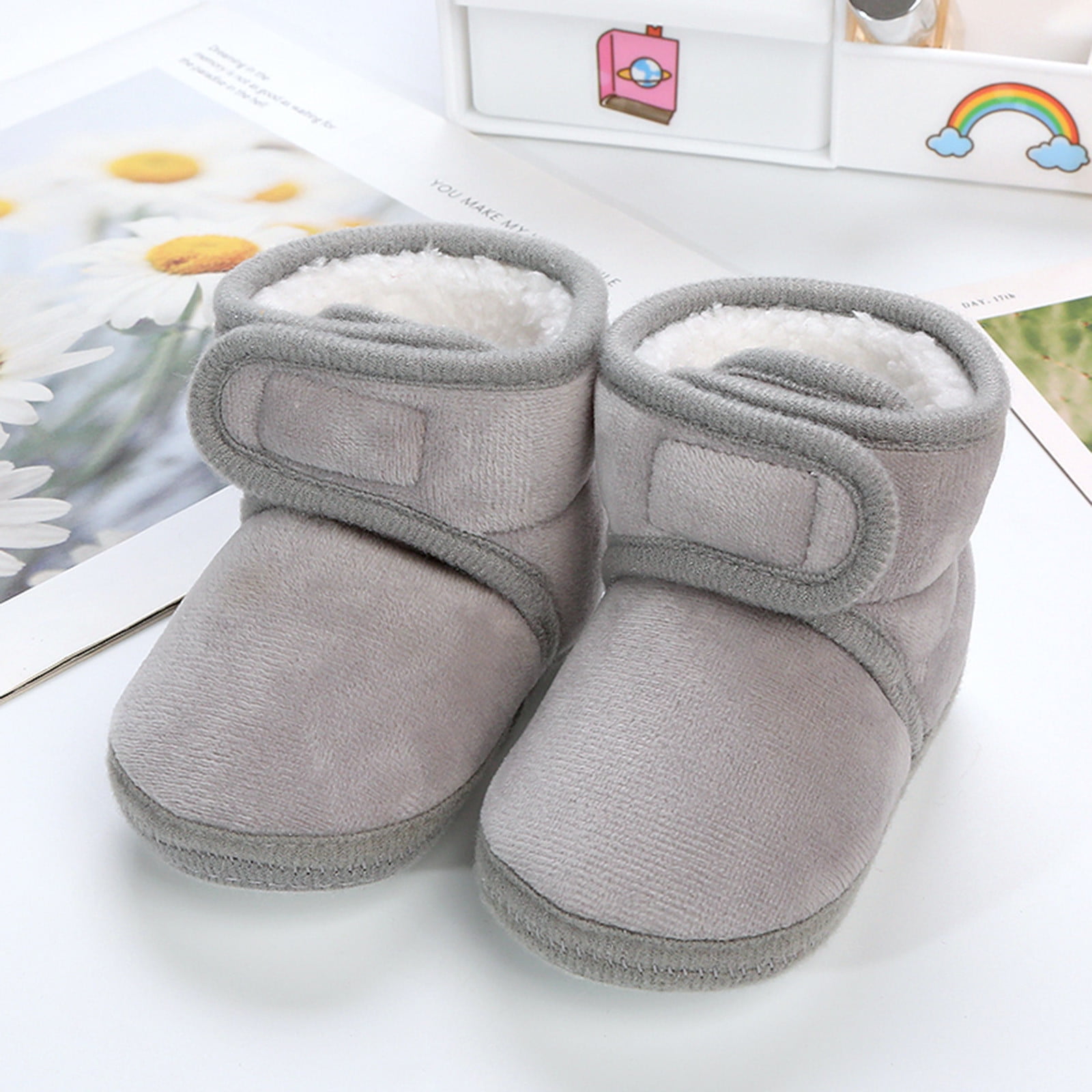 Click here for Nokio Unisex Baby Flece Booties - Non-Slip First W... prices