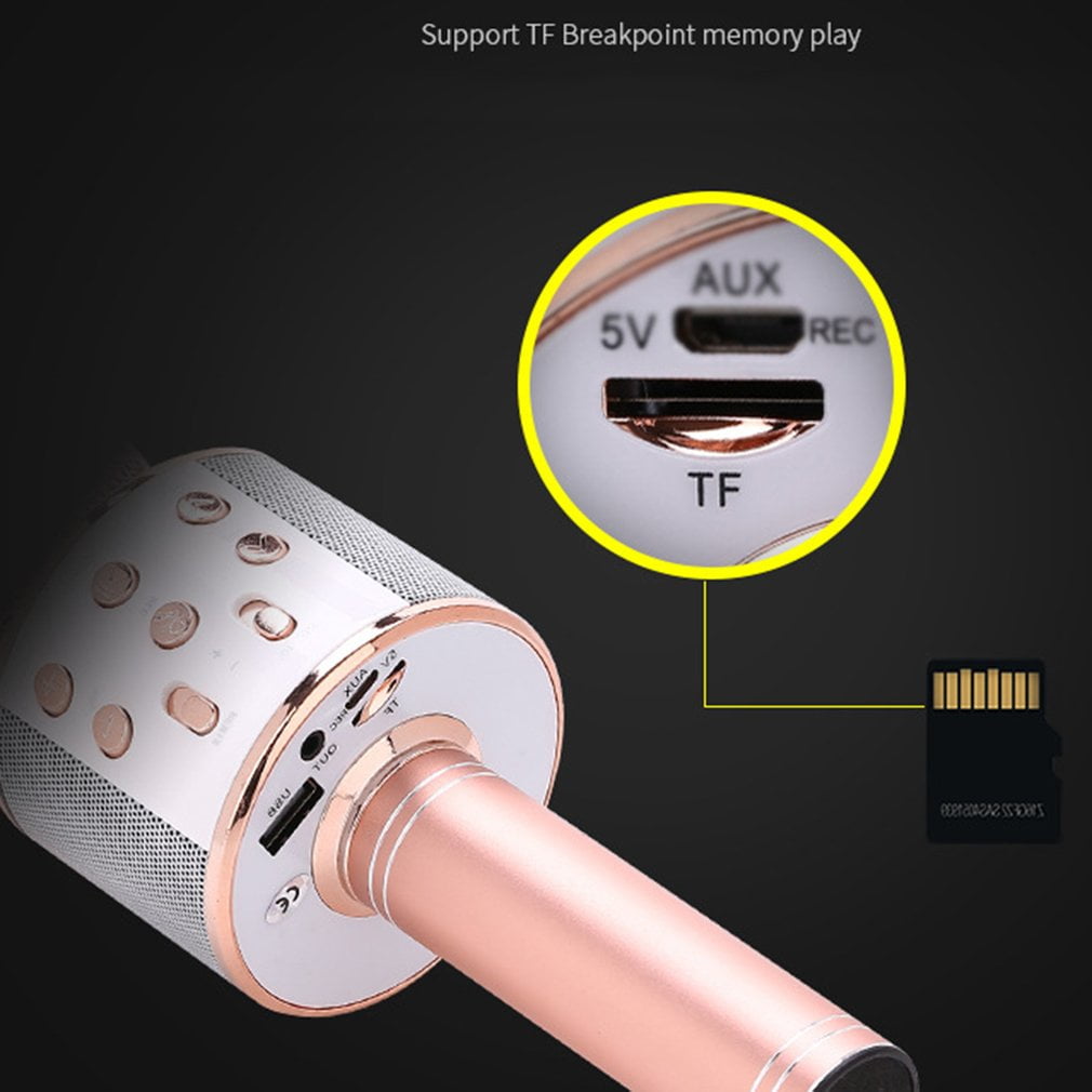 Professional Wireless Bluetooth Microphone High Sensitivity Home KTV ...