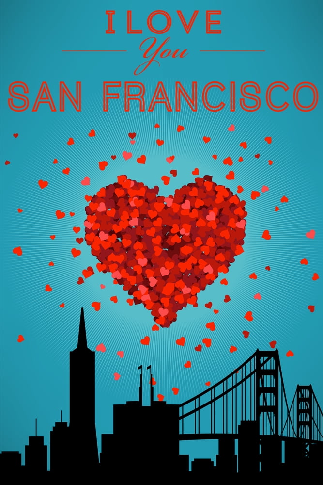 I Love You California Print