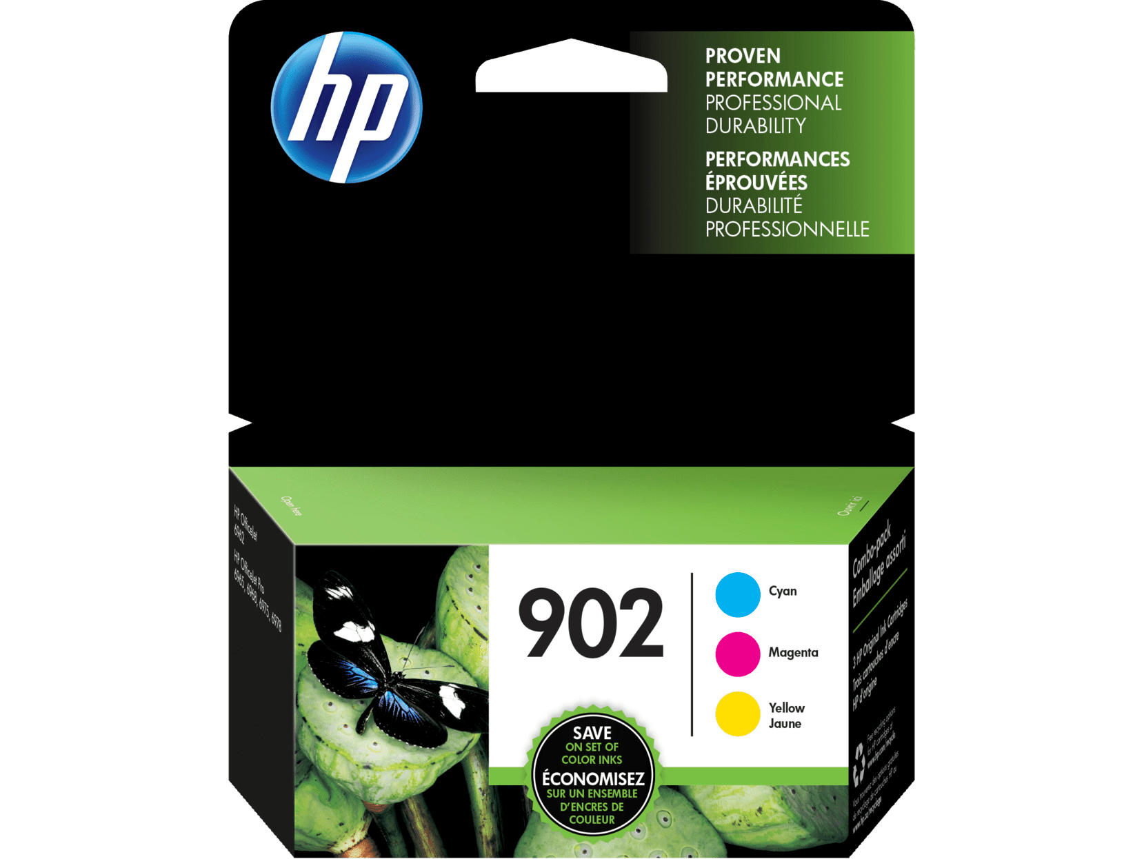HP 902 3 pack Original Ink Cartridges in Cyan Magenta Yellow Eco Friendly 315 Pages Per Cartridge Walmart