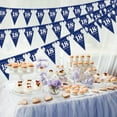 3 Pack 18th Happy Birthday Bunting Banner, 36 Pieces Triangle Flag Navy ...