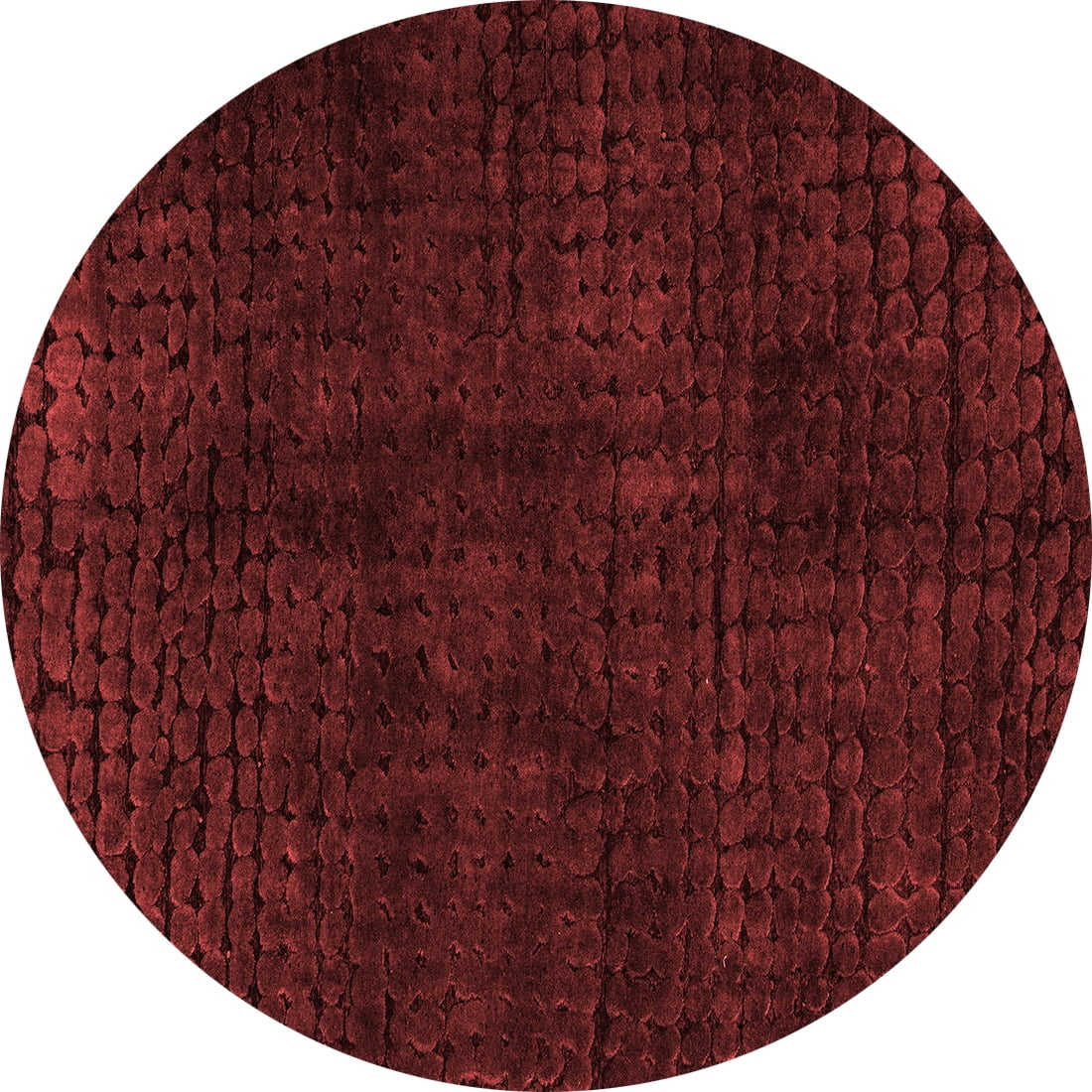 Ahgly Company Indoor Round Abstract Red Modern Area Rugs, 8' Round ...