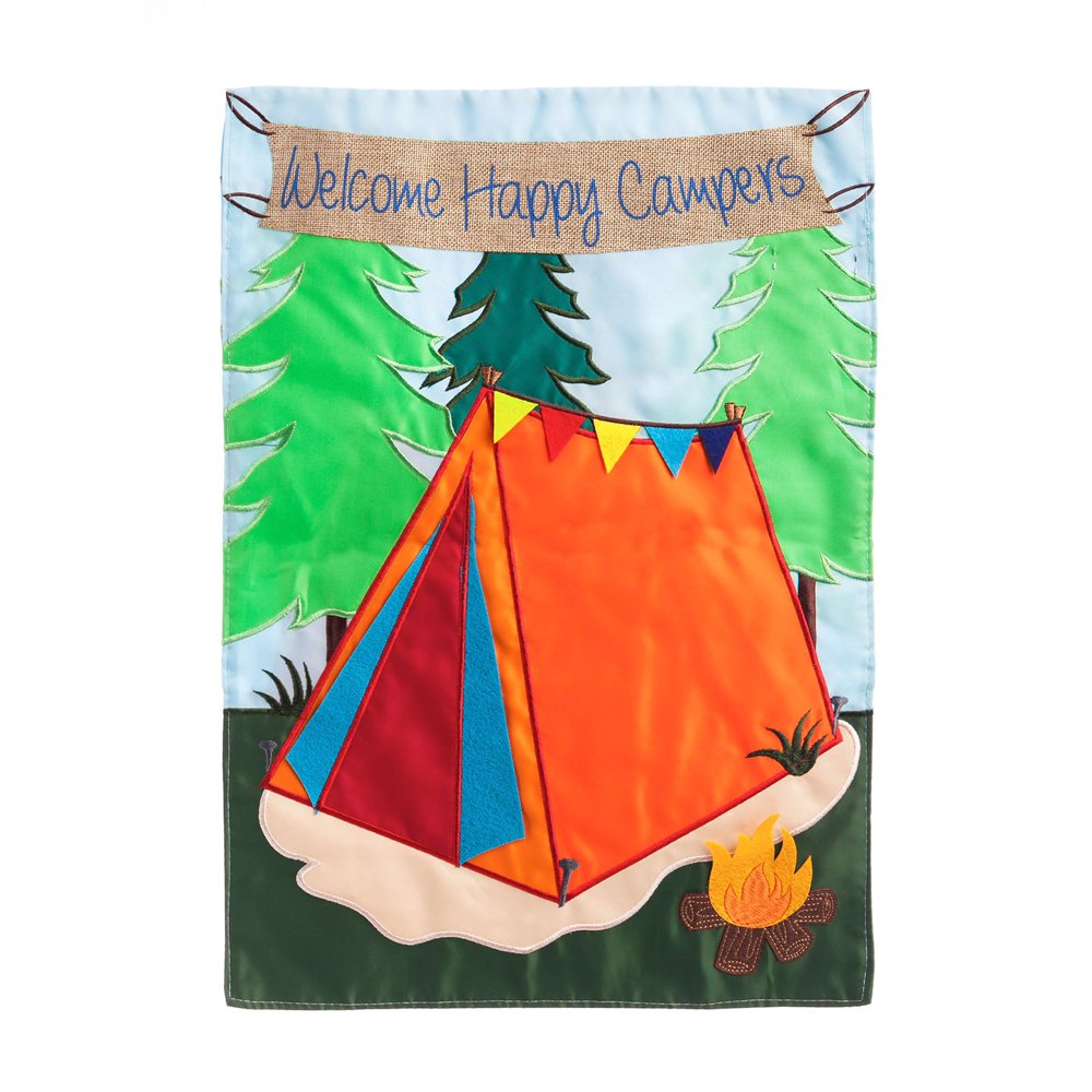 Evergreen Flag Welcome Campers Garden Flag - Walmart.com - Walmart.com