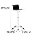 Flash Furniture White Sit to Stand Mobile Laptop Computer Desk ...