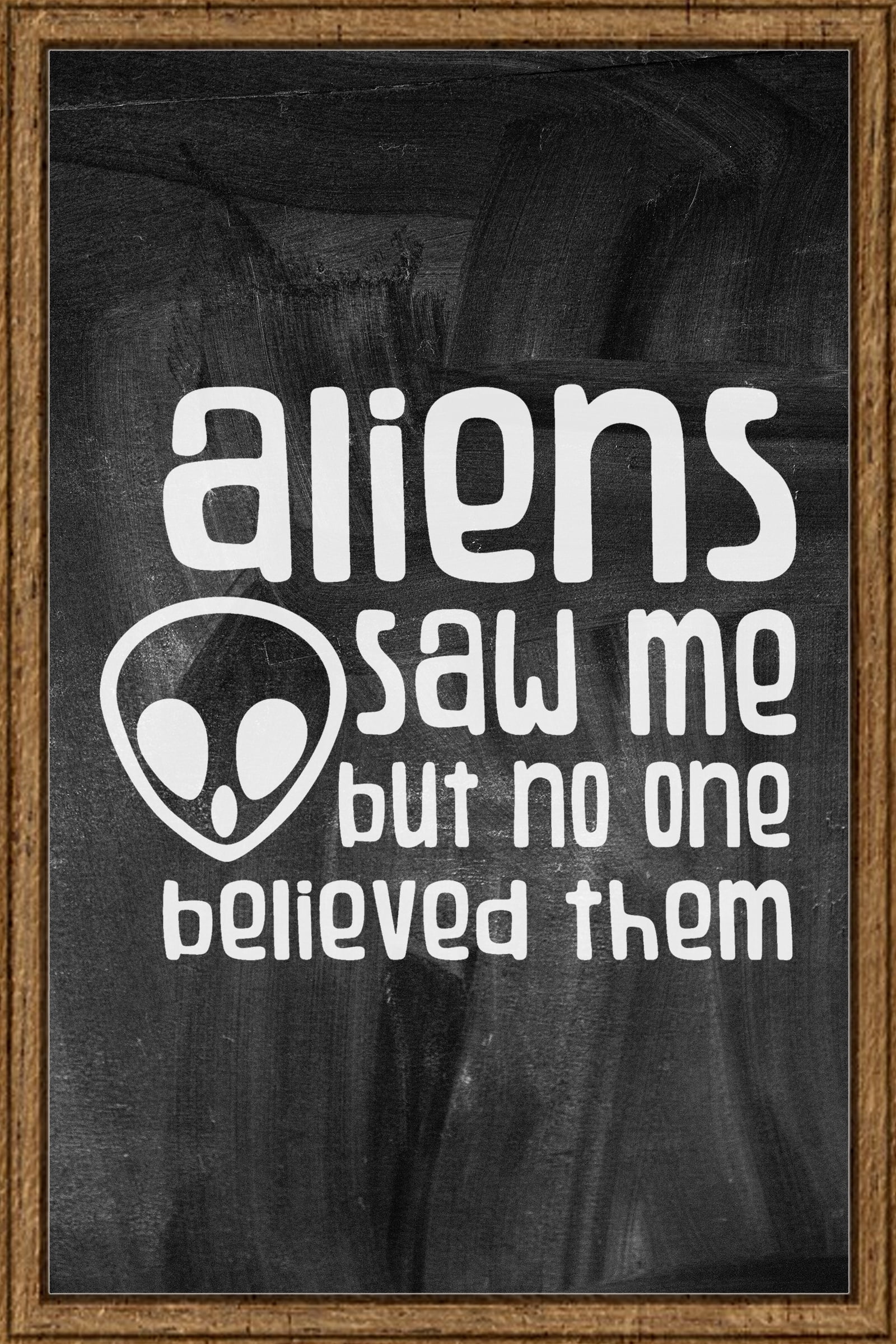 Aliens saw me but no one believe them funny space ufo area 51 Tin Sign ...
