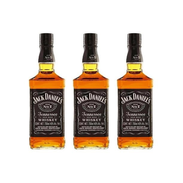 Paquete 3 Whisky Jack Daniels Old No.7 de 700 ml Jack Daniel´s Old 7 | Bodega Aurrera en línea