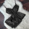 Mikilon Women Lace Satin Bra Camisole Sling Tops Shorts Pajamas Two