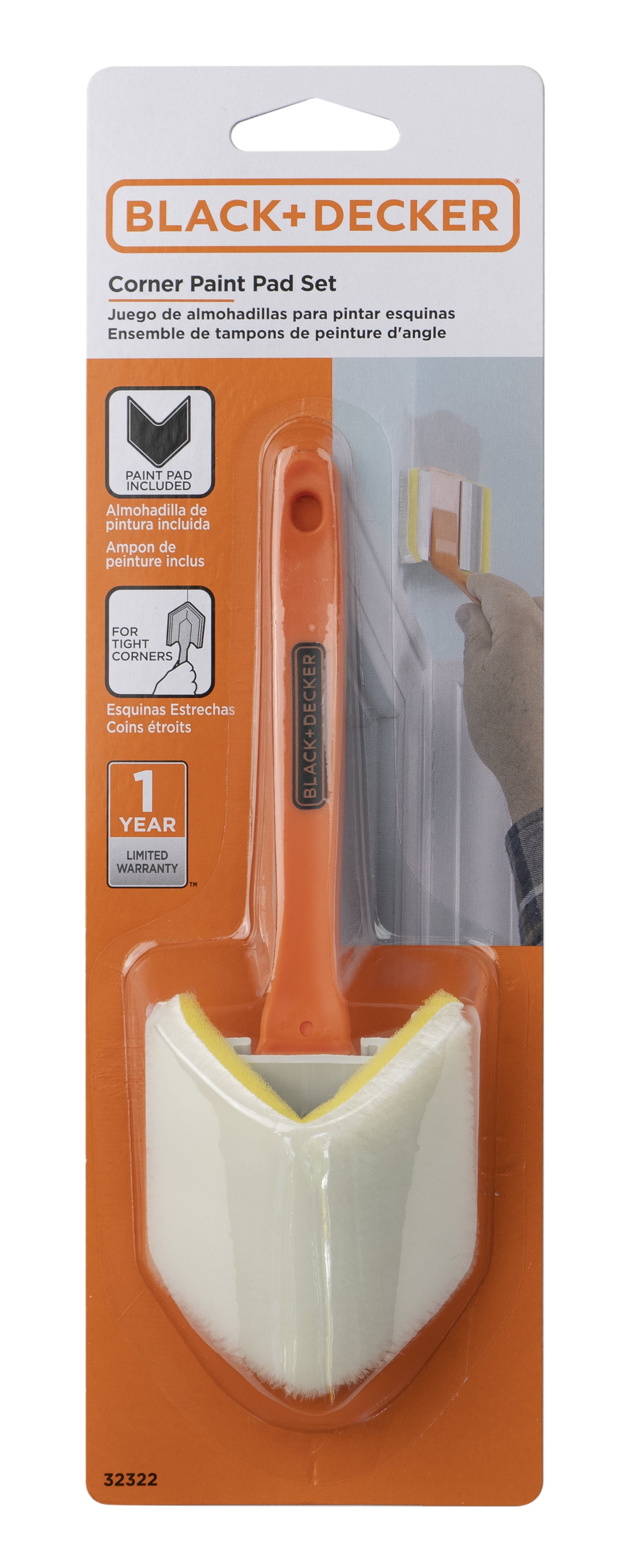 BLACK+DECKER Corner Pad Painter Set Small with Pad - Walmart.com