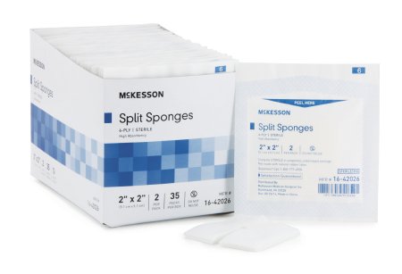 McKesson Performance Plus Hi Absorbency Split Gauze Sponge Sterile 2 ...