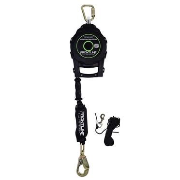 MSA Workman Shock-Absorbing Lanyard, Single Leg w/ Locking Rebar Hook ...