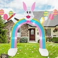 10 FT Easter Inflatables Decorations, Bunny Inflatable Rainbow Archway ...