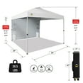 CROWN SHADES Canopy Tent 10x10 Pop Up Sun Shelter with Sidewall, Easy ...