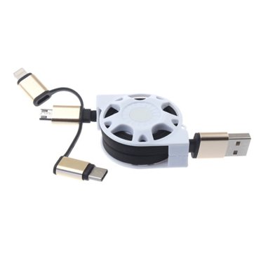 Samsung Galaxy S9+ S9, S8+ S8, Note 8 Compatible Retractable White USB ...