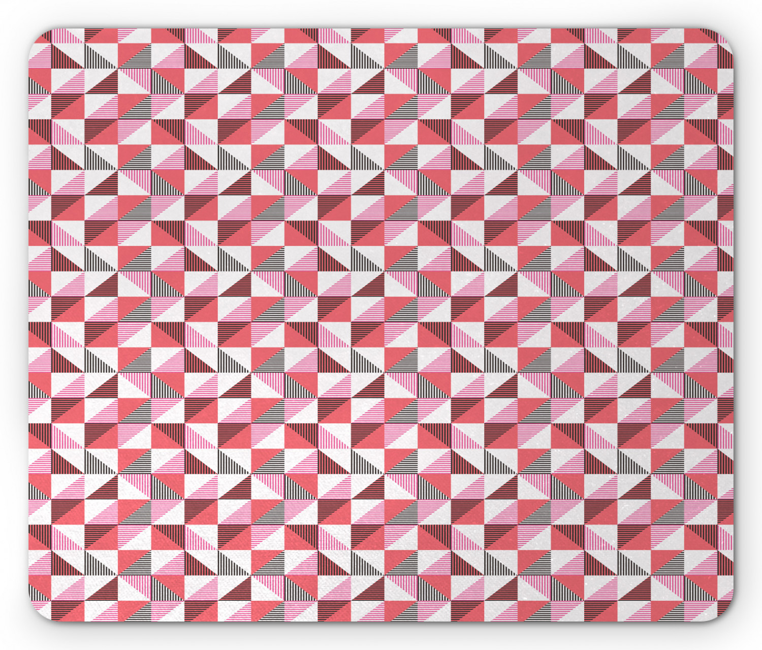 Geometric Mouse Pad, Simple Repeating Pattern of Halved Triangles with ...