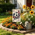 12x18 Inch Soccer Match Linen Garden Flag, Sports Event Yard Banner ...