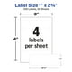 Avery Multiuse Permanent Labels, 1" x 2-3/4" Rectangle Labels, White ...