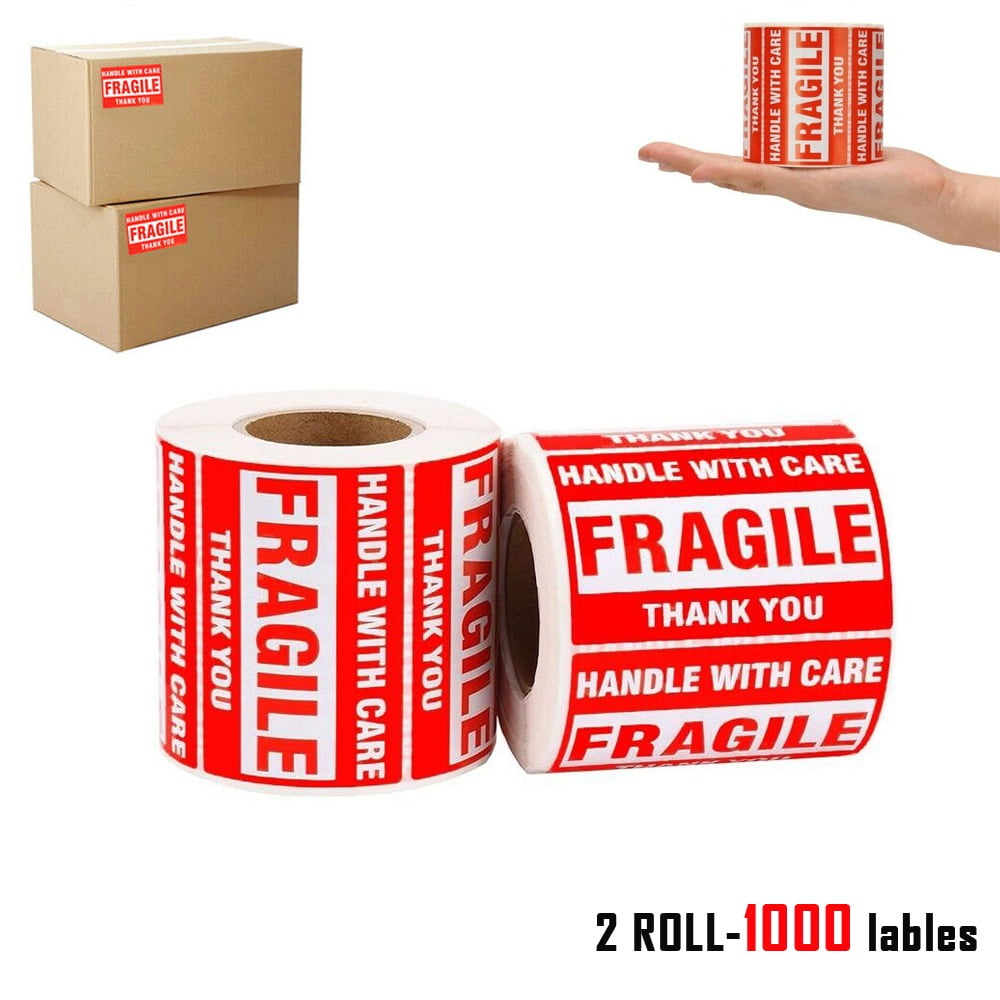 2 Roll(1000 Labels) Fragile Stickers 2"x3" Mailing Warning Labels ...
