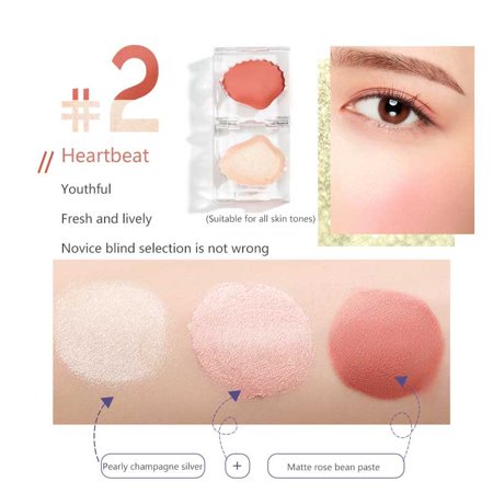 New Up Makeup Highlighter blush Small Ice Cube Shell High Gloss Blush ...