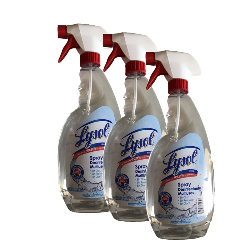 Kit 3 Lysol Desinfectante Superficie Multiusos Spray 650 Ml Lysol Spray ...