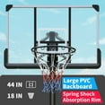 "44"" Adjustable Basketball Hoop, 7.5-10ft, Indoor/Outdoor, High ...