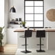 Bouclair Rust Matte Faux Leather and Metal Adjustable Bar Stool ...