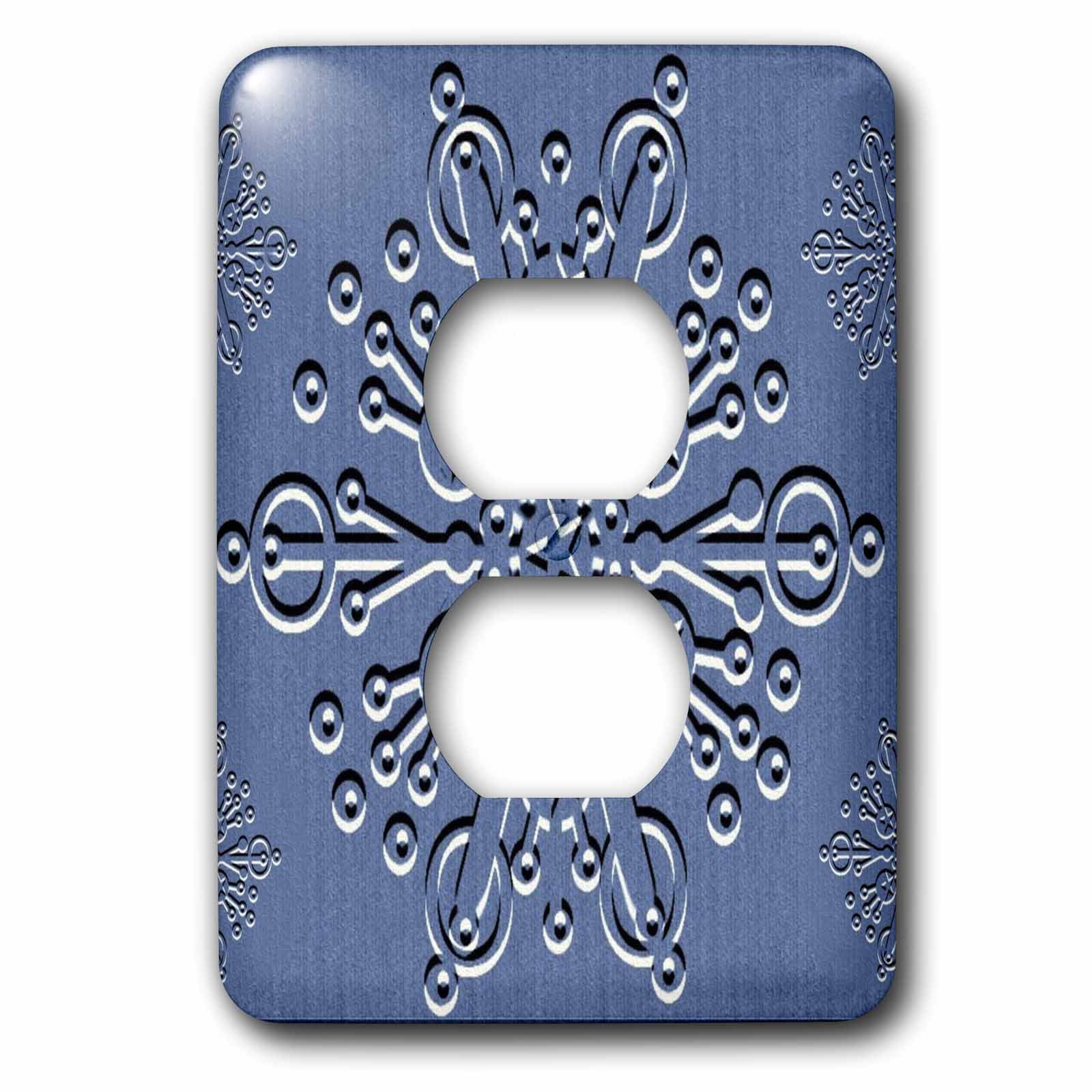 Blue Snowflake 2 plug outlet cover lsp-8413-6 - Walmart.com