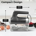 Electric Hand Mixer 9 Speed with Stainless Steel Whisk, Flat Beater ...