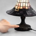 2026 Witch Hat Lamp,Stained Glass Resin Wizard Hat Light Gothic Table ...