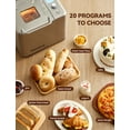 Neretva Bread Maker, 20-in-1 Automatic Bread Machine, Dual Heaters ...
