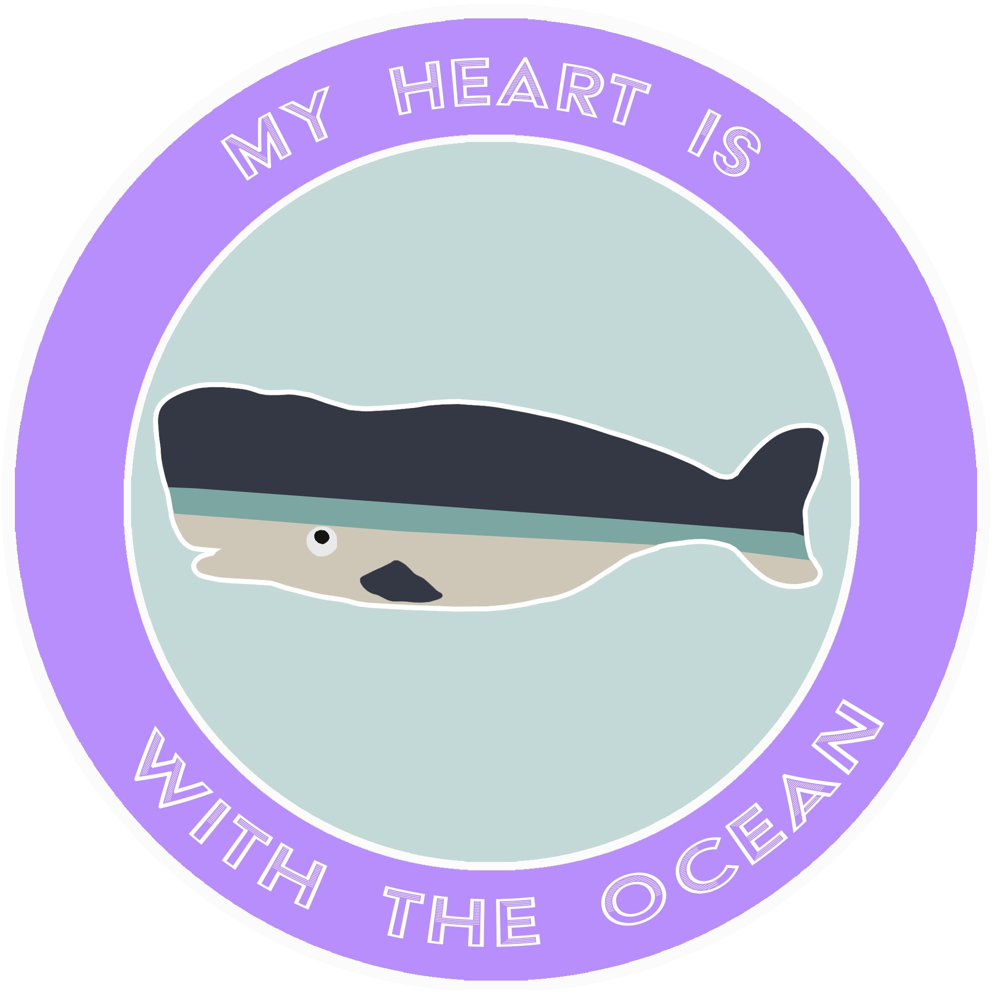 Blue Whale Heart Car