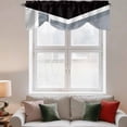 Black Grey Lines Tie Up Valance Curtains Geometric Abstract Black White ...