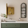 Bathroom Vanity, 20x34 Inch Oval Recessed Medicine Cabinet, Metal ...