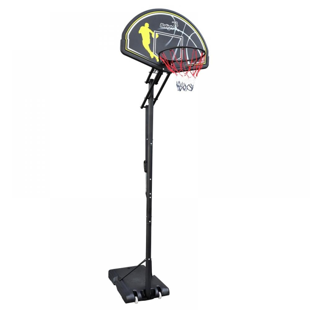 Full-Size Height Adjustable Portable Basketball Hoop Basketball System ...